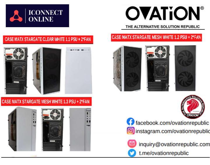 OVATION STARGATE mATX DESKTOP CASE +psu + 2 fan | Lazada PH