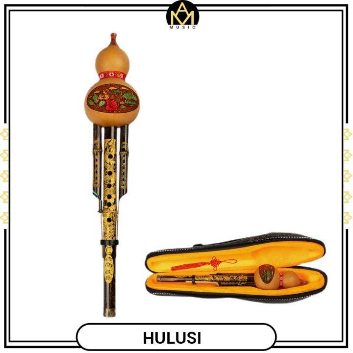 Professional Bamboo Hulusi 3 Octaves Gourd Flute Chinese Hulusi C Key ...