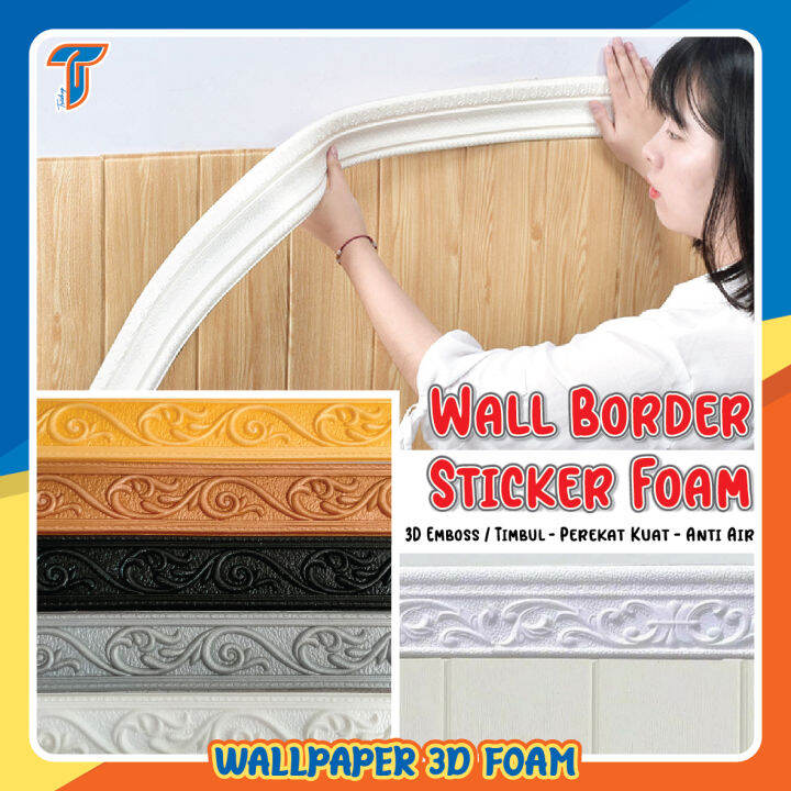 BORDER LIST WALLPAPER FOAM 3D / WALL BORDER STICKER FOAM / LISBORDER ...
