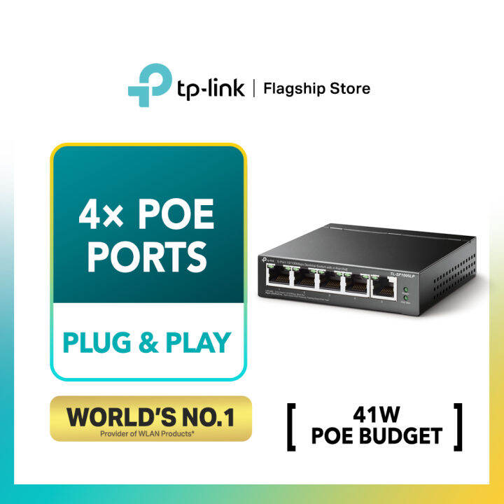 TP-LINK 5-Port With 4-Port PoE 10/100Mbps Desktop Switch TL-SF1005LP ...