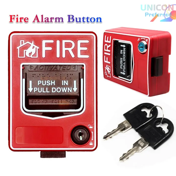 Key Reset Manual Pull Button High Sensitivitry Fire Reset Button Switch ...