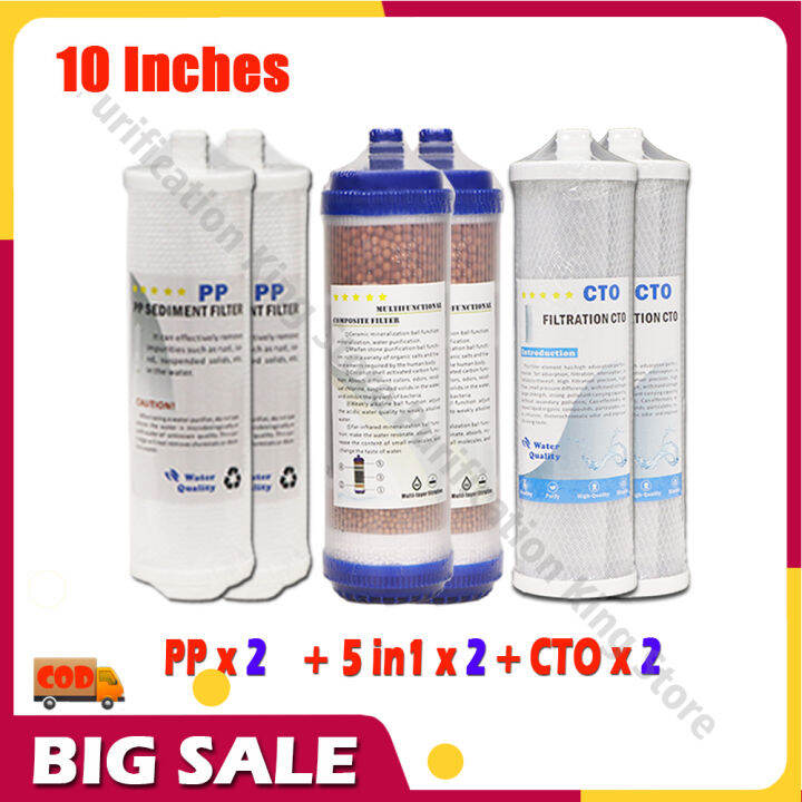 10 Inch 2PP/2Multi-function/2CTO Sediment Water Filter Element ...