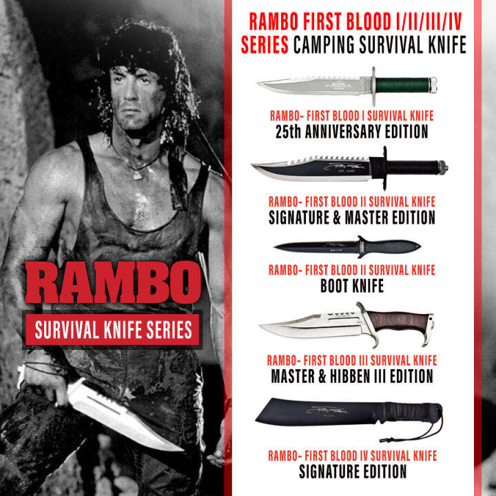 GV Rambo I II III IV Outdoor Survival Camping Collection Kn Rambo ...