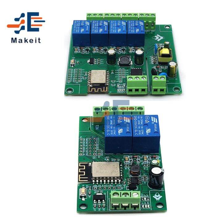 5V/8-80V ESP8266 Wireless WIFI 2 Channel 4 Channel Relay Module ESP-12F Wifi Development Board ...