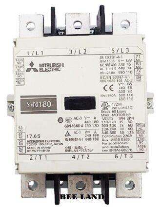 แมกเนติก คอนแทคเตอร์ Magnetic Contactor MITSUBISHI S-N180 / SD-N180 ของ ...
