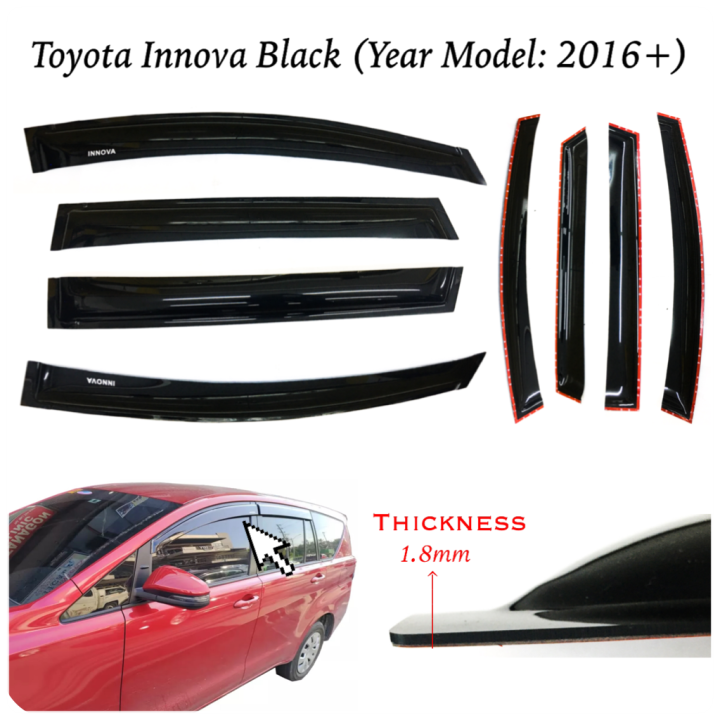OC TOYOTA INNOVA 2016 2017 2018 2019 2020 2021 2022 2023 RAIN VISOR ...