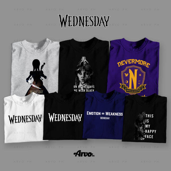 Wednesday Inspired Netflix Tshirt | ARVO PH Statement & Graphic Tees ...
