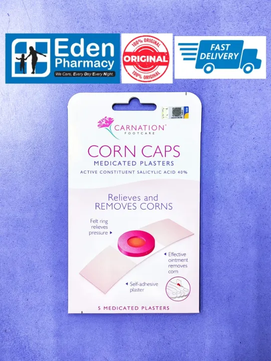Carnation Footcare Corn Cap Medicated Plasters ( relieves & remove ...