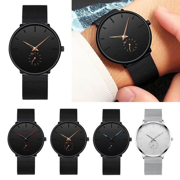 ANETHE ของขวัญแฟชั่นสไตล์ที่เรียบง่ายเหล็กเข็มขัดนาฬิกาควอตซ์นาฬิกา ...