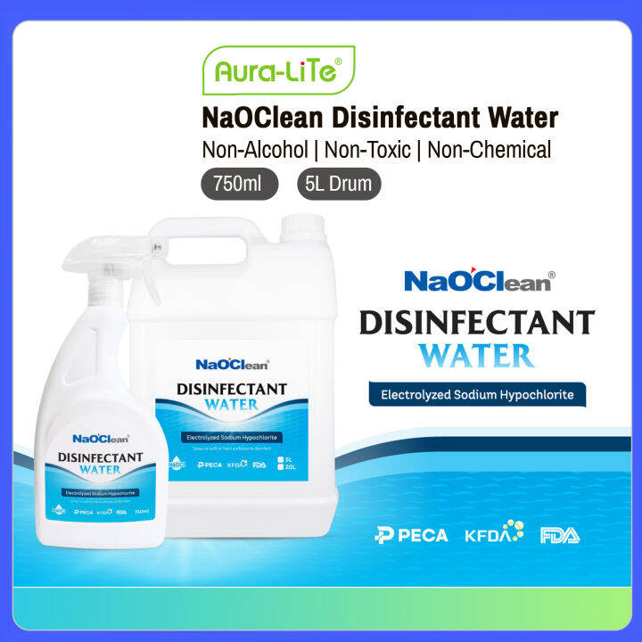 NaOClean Disinfectant Water (750ml spray & 5L drum) | Lazada