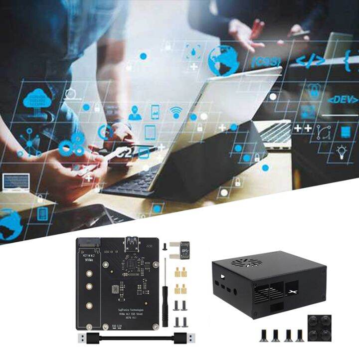 X876 V1.1 M.2 NVME SSD Expansion Board+X863-C1 Metal Shell Kit for ...