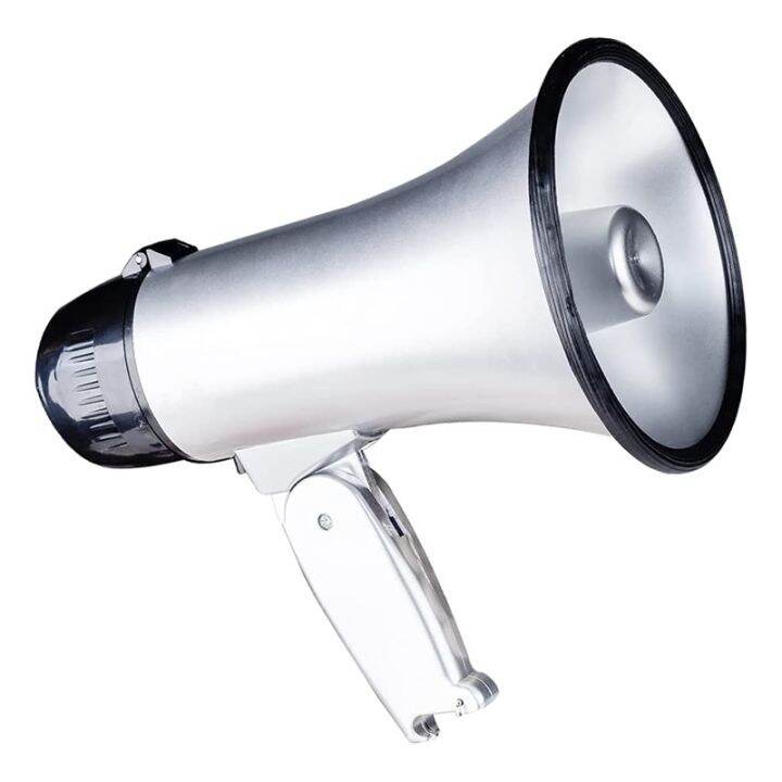 25 Watt Compact Megaphone Speaker PA Bullhorn - with Built-in Siren ...