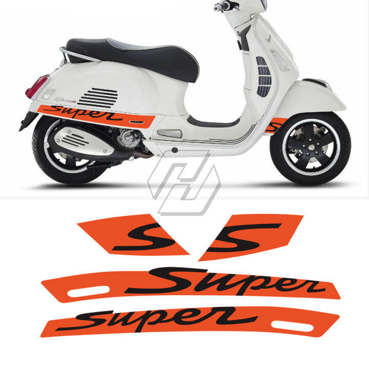 For Vespa GTS 300 GTS300 Super Sport Motorcycle Decal "Super" Sticker ...