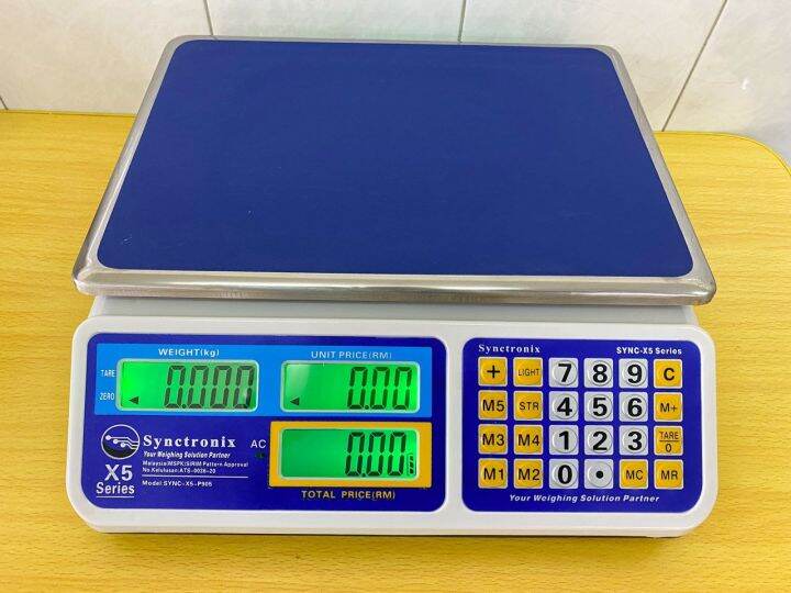 Synctronix Electronic Pricing Scale X5-P905 Rechargeable Premium 25kg ...