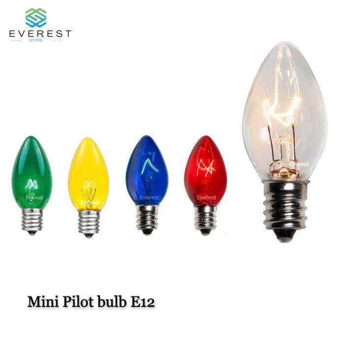 PILOT BULB Mini candle bulb clear/green/blue/yellow/red | Lazada PH