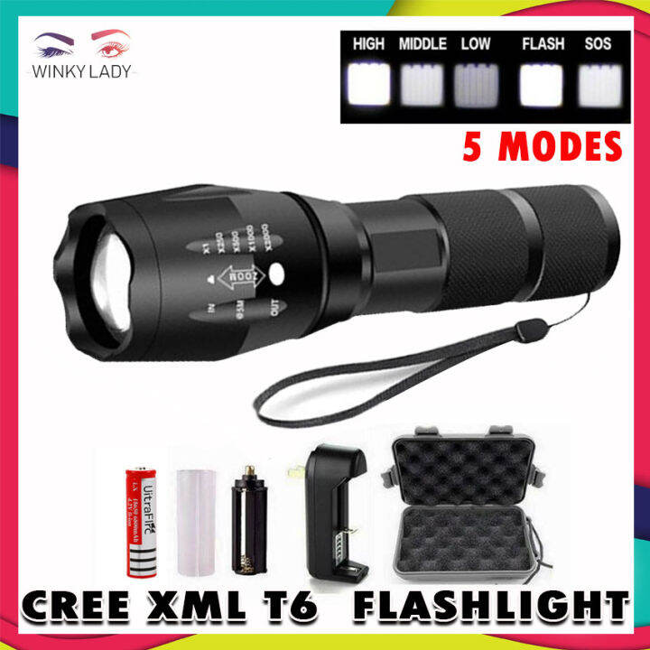 Multifunction Dimming Light Flashlight 288 WITH Ultra Bright CREE LED ...
