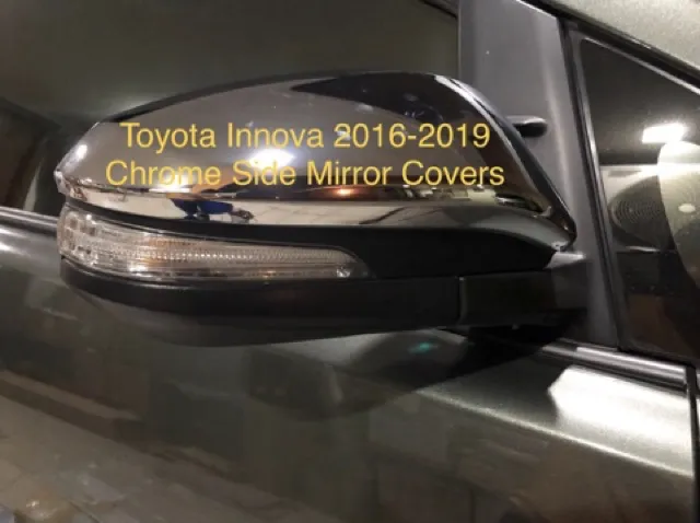 TOYOTA FORTUNER / INNOVA / HI-LUX 2016-2021 CHROME SIDE MIRROR COVERS ...
