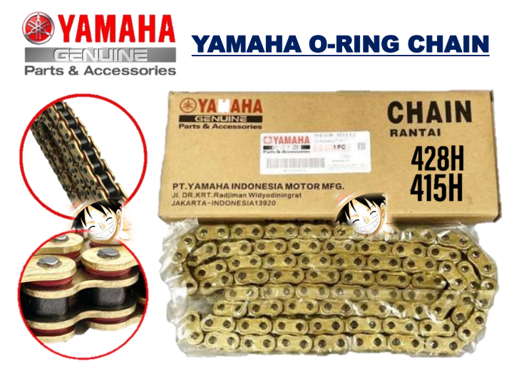YAMAHA O-RING CHAIN (428H-132L & 415H-132L) YAMAHA CHAIN GOLD O-RING ...