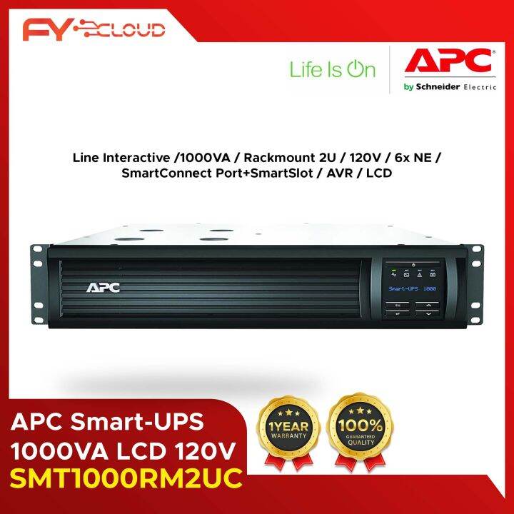 APC Smart-UPS SMT1000RM2UC /SmartConnect Port+SmartSlot/Rackmount 2U ...