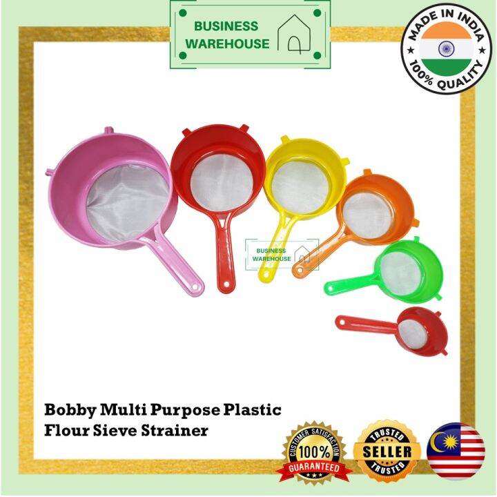 " BOBBY " Plastics Flour Filter Sieve/ Multi Purpose Strainer/ Nylon ...