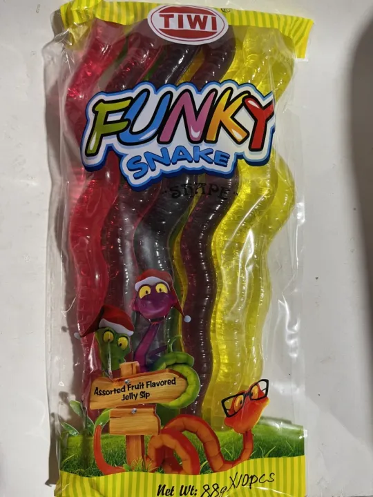 Funky Snake Assorted Fruit Flavored Jelly Sip 10pcs | Lazada PH