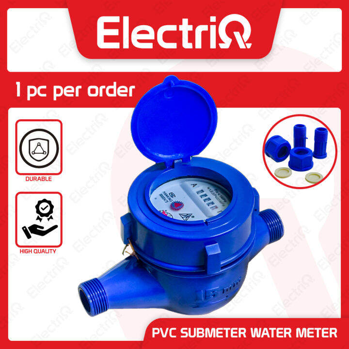 Electriq HEAVY DUTY PVC Water Meter Household Sub Meter 15MM 1/2 Wet ...