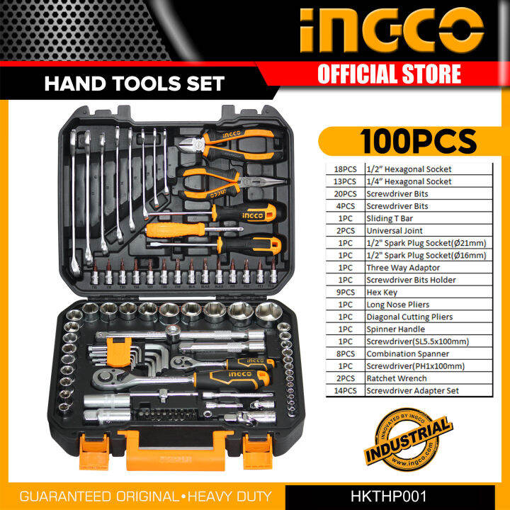 INGCO 100PCS Industrial Hand Tools Set HKTHP1001 IHT | Lazada PH