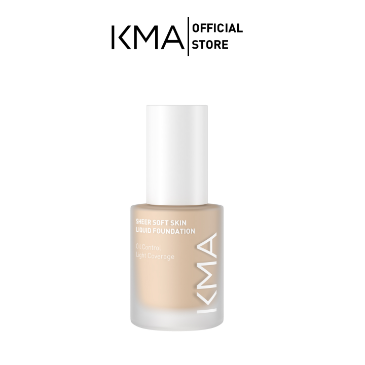 KMA รองพื้น Organic พร้อมบำรุง + กันแดด วิ้งเล่นแสง Sheer Soft Skin Liquid Foundation SPF 50+ PA ...