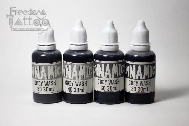 ชุดสีทำเงา DYNAMIC GREY WASH สำหรับช่างสัก แบ่งขาย ขนาด5ML,30ML แท้USA ...