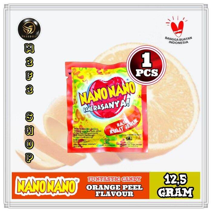 Permen Nano Nano Kulit Jeruk Sachet - 12,5 gr (Kemasan Satuan) | Lazada ...