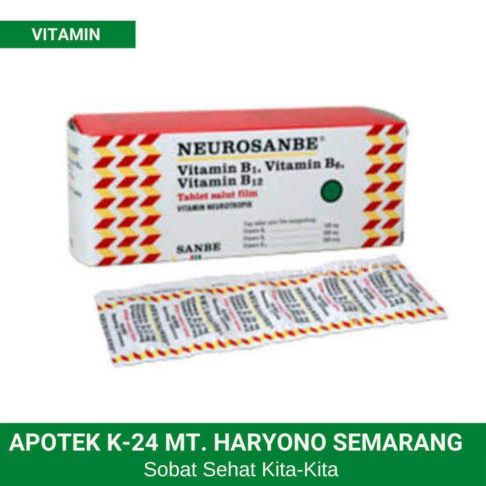 Neurosanbe 10 Tablet - Vitamin B Kompleks Syaraf Neurotropik | Lazada ...