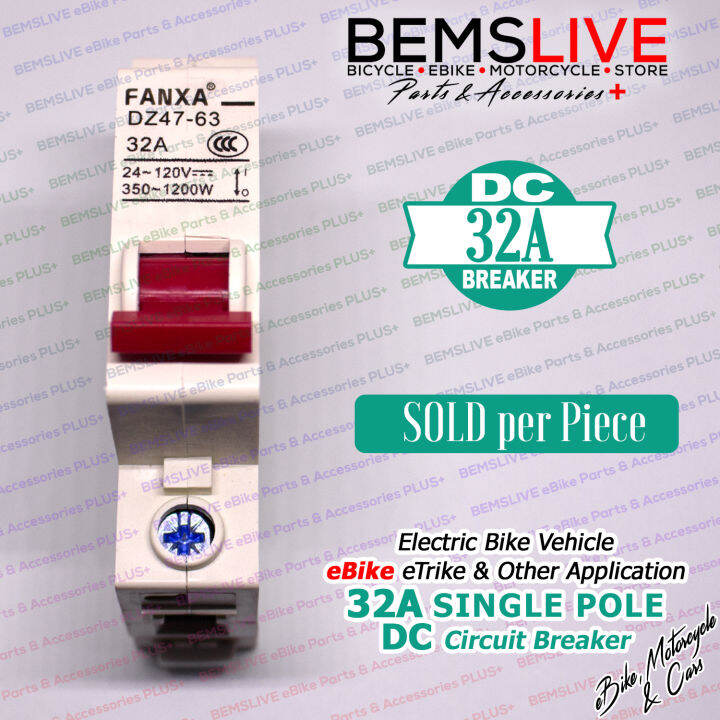 32A DC Circuit Breaker Single Pole 1P for Electric Vehicles and Other ...