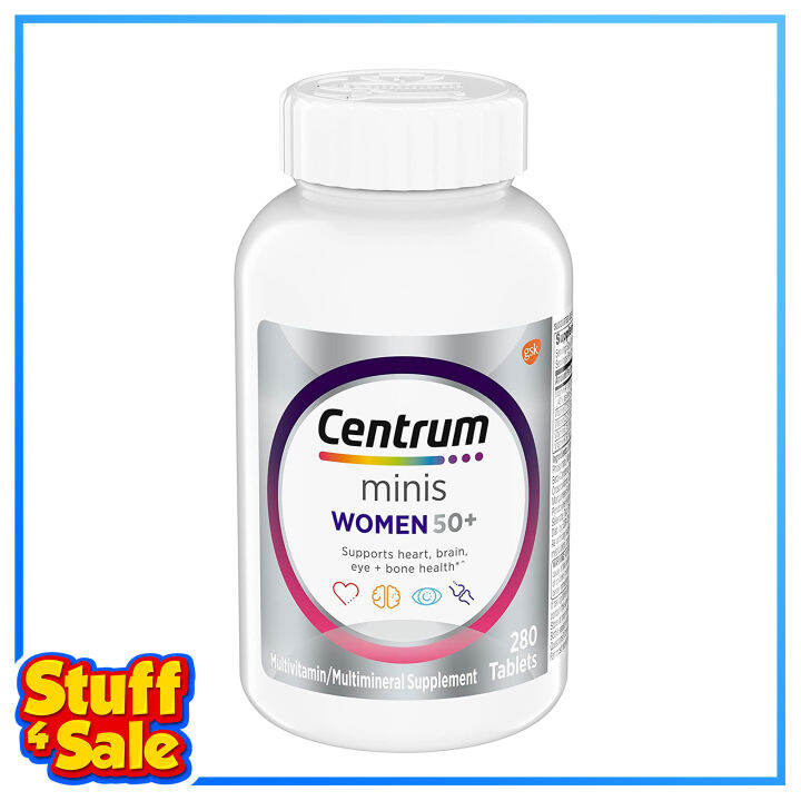 Centrum Minis Women 50+ Multivitamin Multimineral Supplement 280 ...