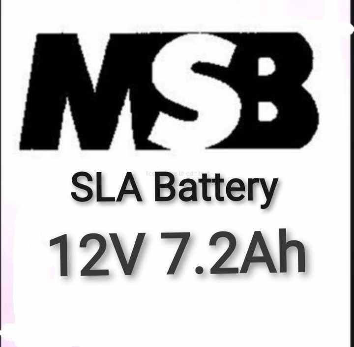MSB MSL12-7.2 12V 7.2AH Non-Spillable Valve Regulated Sealed Rechargeable Lead Battery | Lazada