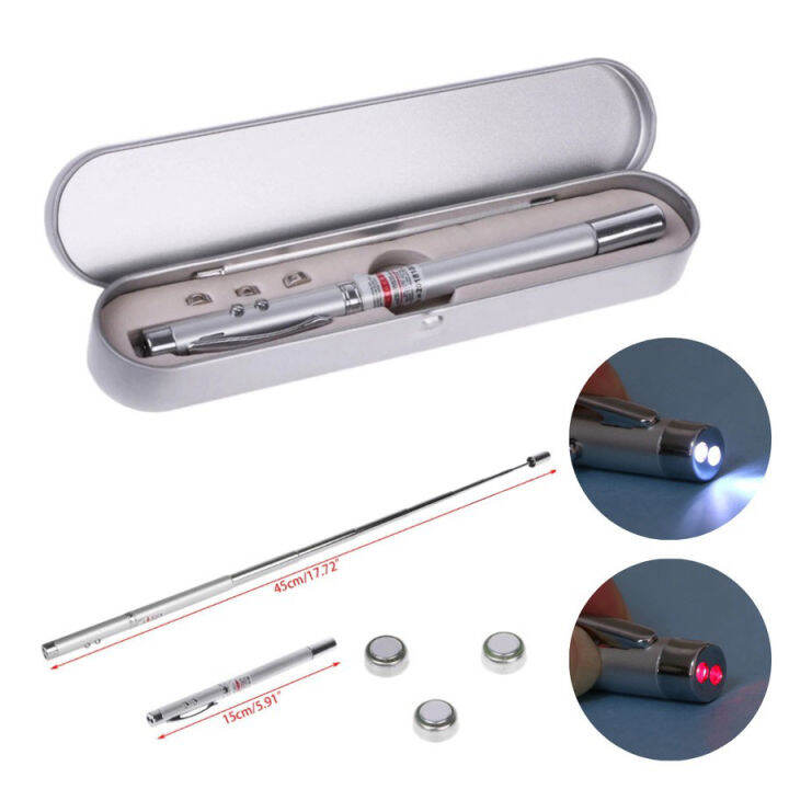 Lampu Senter Telescopic Pen Exclusive Pulpen Laser Pointer 4 In 1 ...
