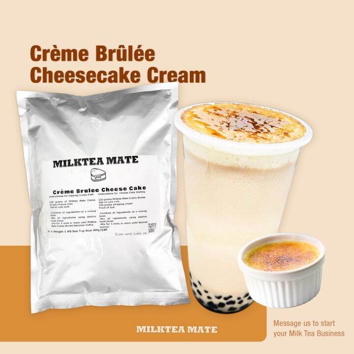 MLKT Creme Brulee powder 1kg for Milktea Milk Tea Shakes and Frappe ...