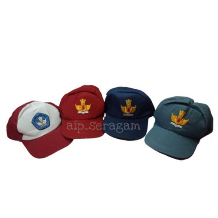 TOPI SEKOLAH SD SMP SMA DENGAN BORDIR | Lazada Indonesia