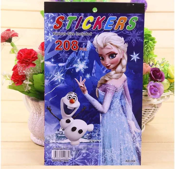 Buku Sticker Book Disney Cartoon various size stickers Frozen Pony ...