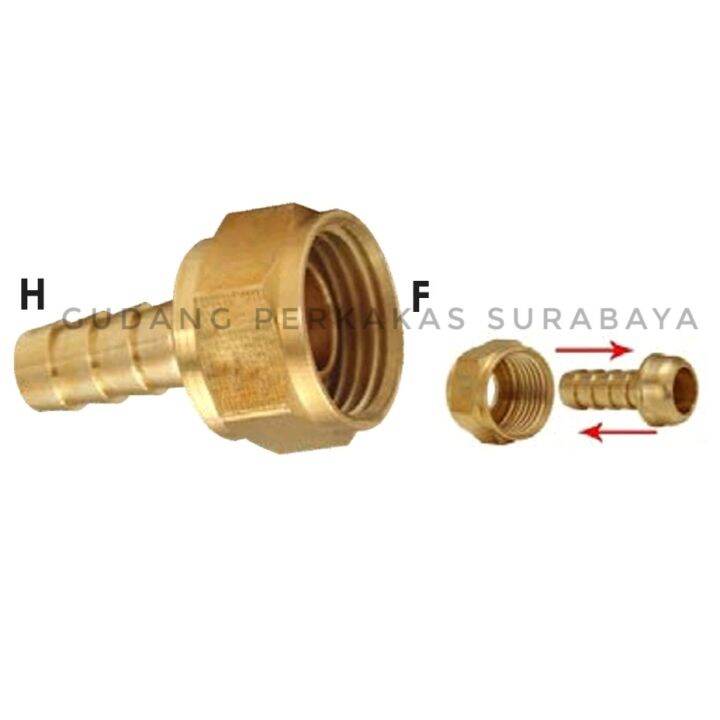 NEPEL SELANG 3/8 LEPASAN SAMBUNGAN SELANG DRAT DALAM FEMALE HOSE BARB ...