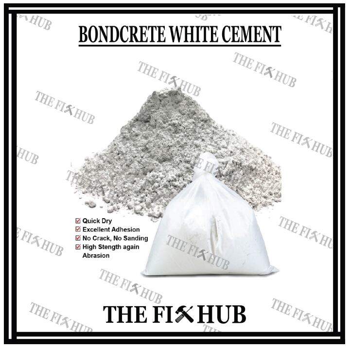 1KG Bondcrete White Cement / Simen Putih for Plastered Wall & Fill Tile ...