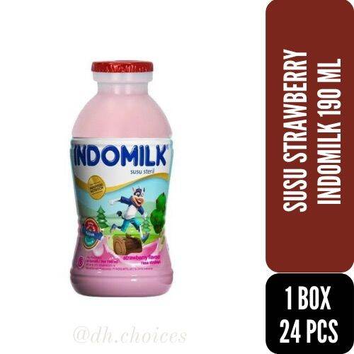 INDOMILK STRAWBERRY 190 ML 1 BOX 24 PCS | Lazada Indonesia