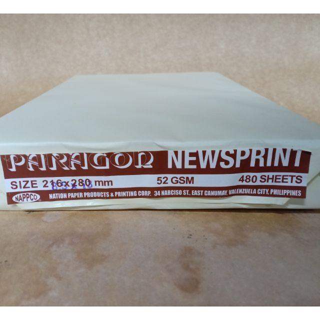 Newsprint Paragon Brand | Lazada PH