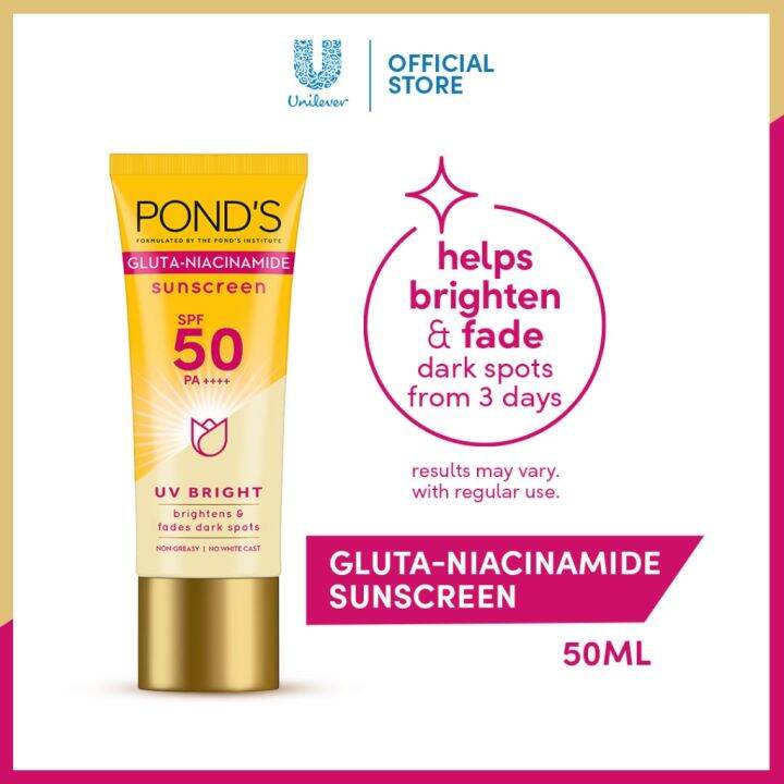 COD Pond's UV Sunscreen UV Bright with Gluta-Niacinamide for a Spot ...