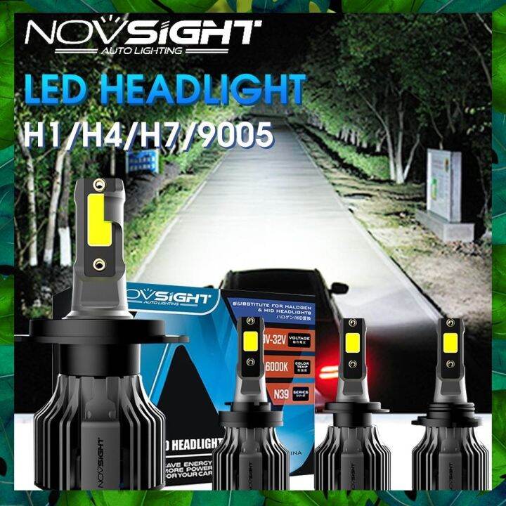 Novsight Led Car Lamps Headlight H4/H7/H1/9005 10000lm Pair Fog Light Bulbs 1 Year Warranty ...