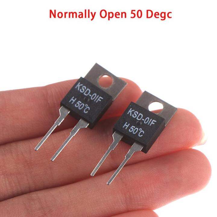 2Pcs Normally Open Thermal Switch Temperature Sensor Thermostat KSD-01F ...