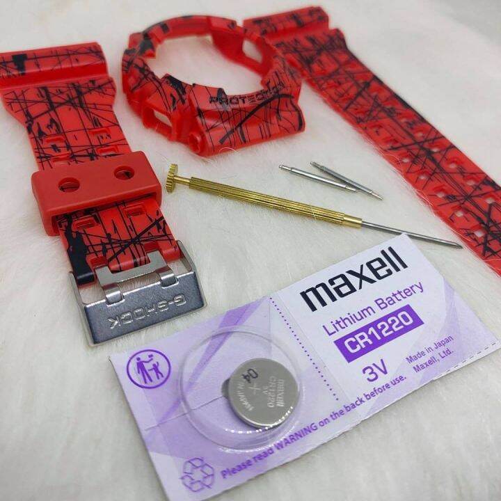 GShock GA100 GA110 GA120 Replacement Straps and Bezel with CR1220 ...