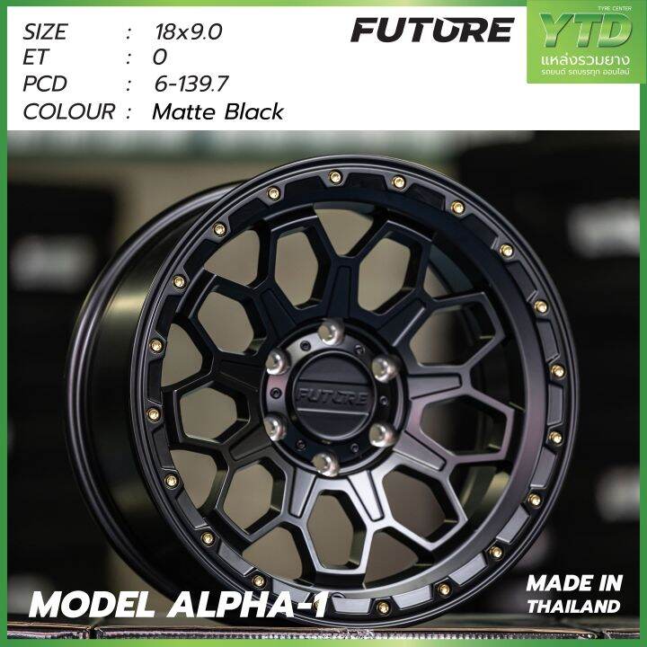 แม็กซ์ FUTURE Wheels ขอบ 18 นิ้ว Model Alpha-1-Matte Black สีดำด้าน 🇹🇭 Made in Thailand | Lazada ...