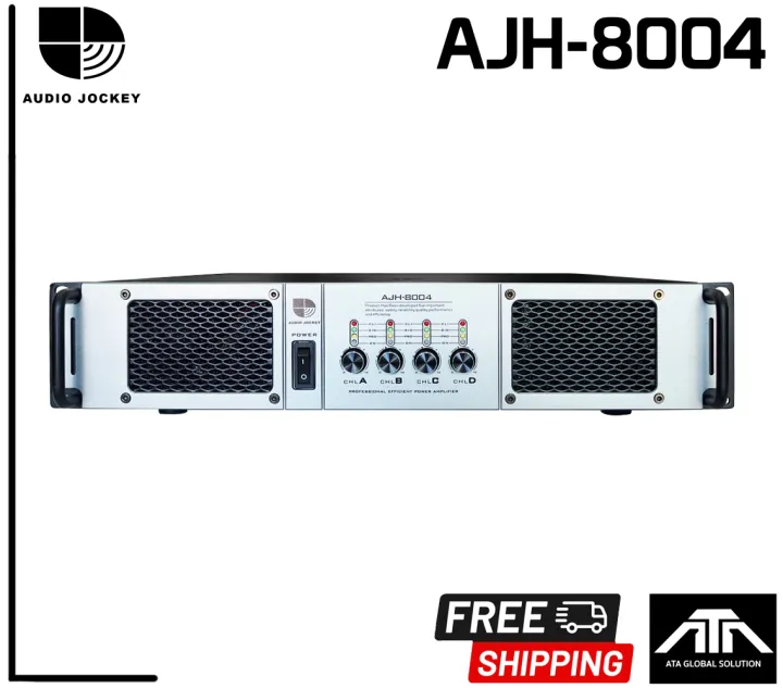 Audio Jockey AJH-8004 Class-H Amplifier 800W 4-Channels มีครอสโอเวอร์ในตัว เพาเวอร์แอมป์ 4 แชลแน ...