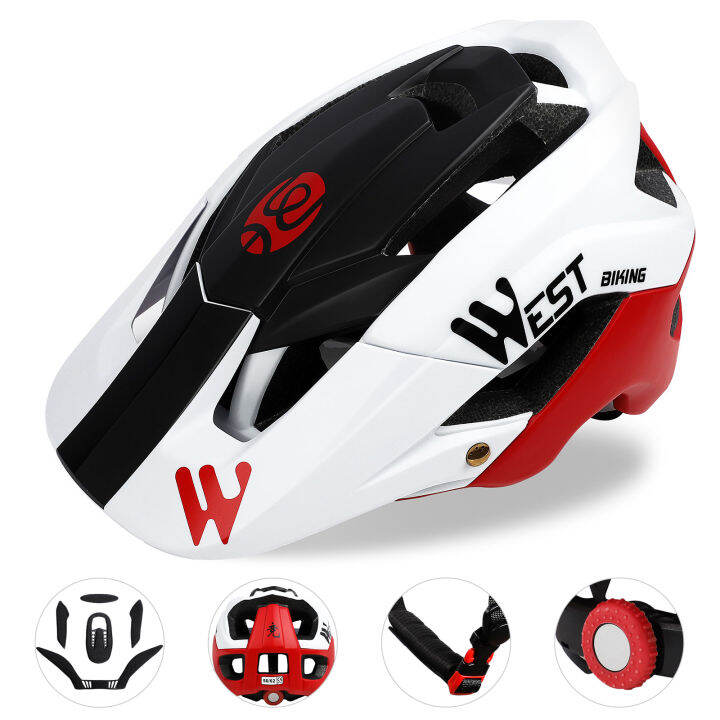 WEST Helm Sepeda Ringan, dengan Bantalan Lapisan Lembut Dapat Dilepas ...