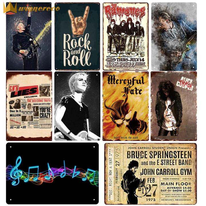 20x30cm Rectangle Shape Metal Tin Plate Vintage Tin Plate Vintage Rock ...